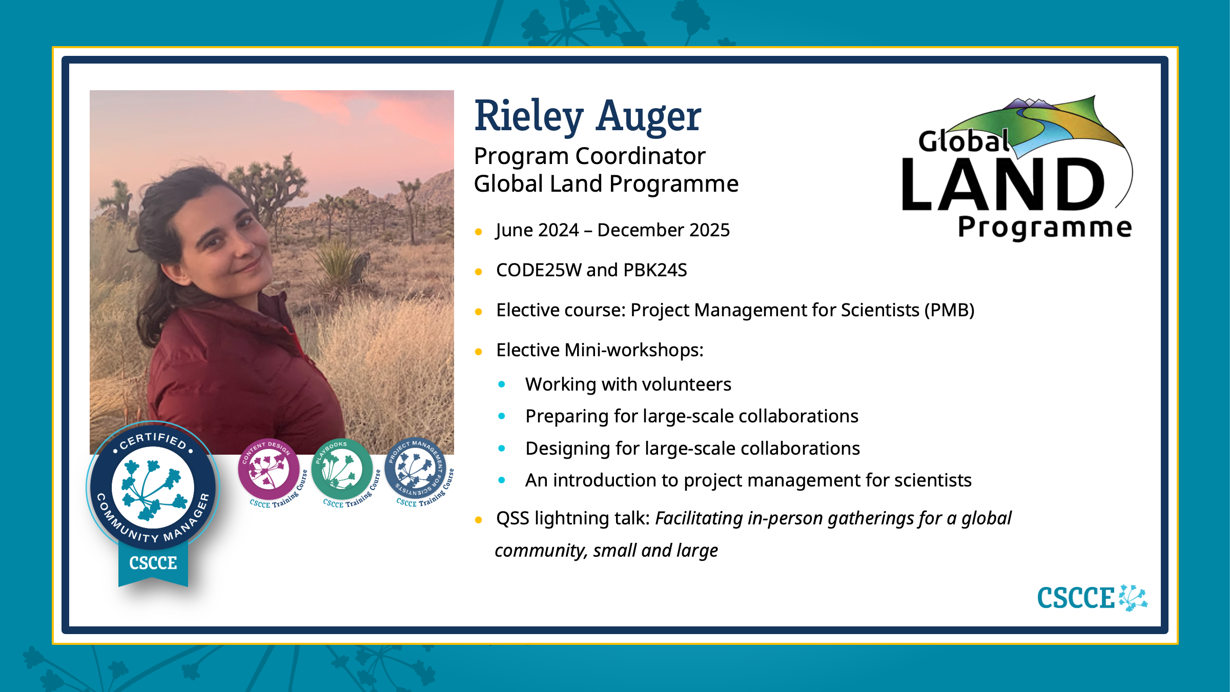 Seven more STEM community managers have completed the CSCCE Certification Program! - CSCCE